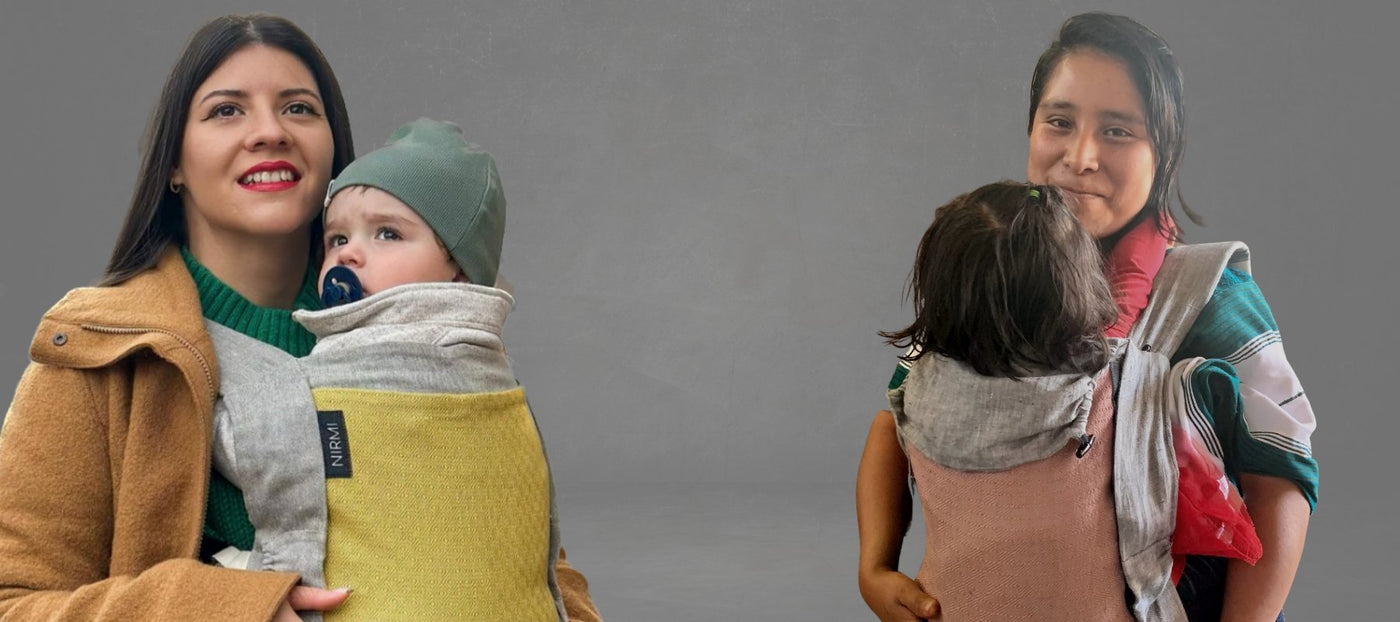 NIRMI Babytragen fair & nachhaltig austauschbare Designs mit Wirkung